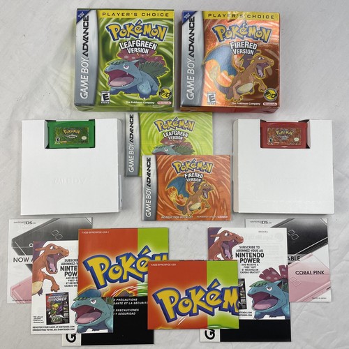 Authentic Pokemon FireRed & LeafGreen COMPLETE Authentic GameBoy ...