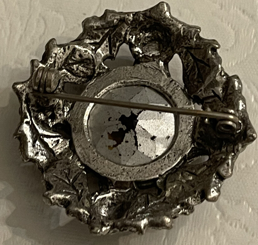 Vintage Miracle Brooch Topaz Glass Celtic Scottish Thistle Pin 1.5 ...