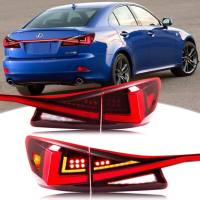 LED Tail lights for Lexus IS250 IS350 ISF Sedan 2006-2012 w/ Trunk Lid ...