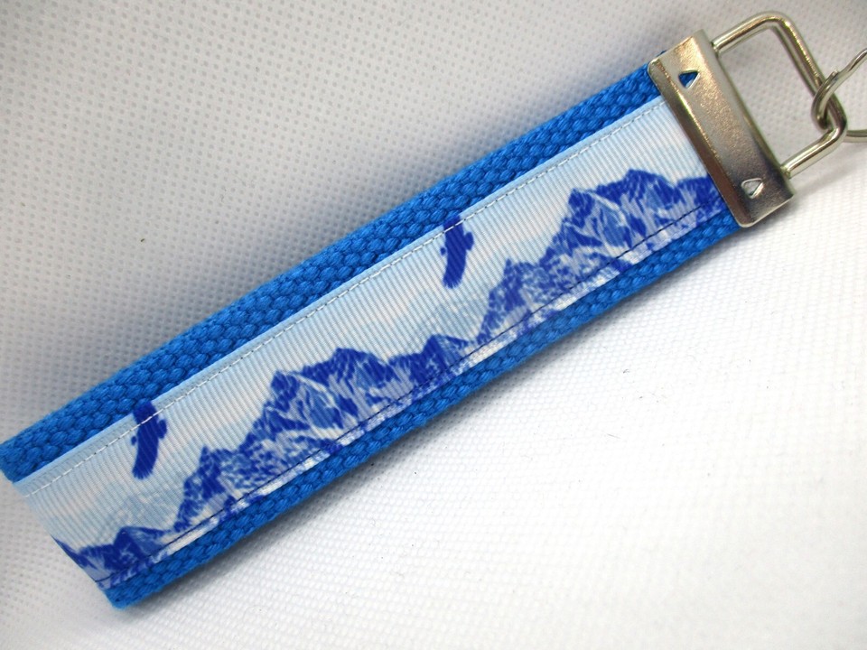Mountain Top Ribbon on Strong Webbing Key Fob, Keychain, Wristlet (with ...
