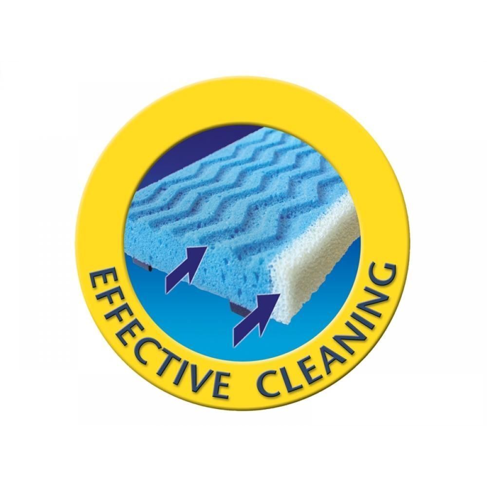 2x VILEDA Magic Flat Mop Sponge Refill Head 3D Floor Cleaning Pad ...