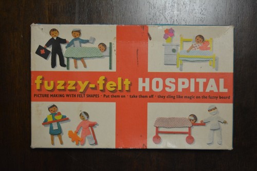 VINTAGE FUZZY-FELT HOSPITAL 1962 IN ORIGINAL BOX FUZZY FELT ALLAN ...