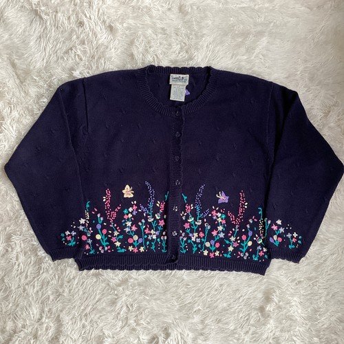 Northern Reflections Large Cardigan Sweater Embroidered Floral ...