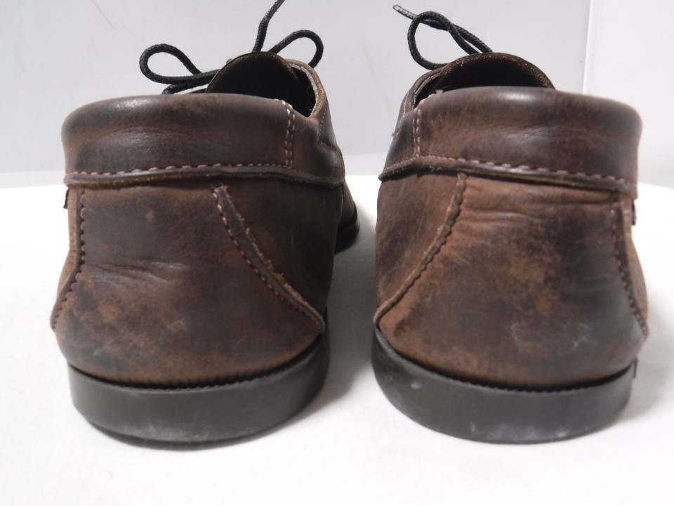 Sebago Campsides Boat Shoes Men's Size 9.5 M Brown Leather Lace Up Made ...