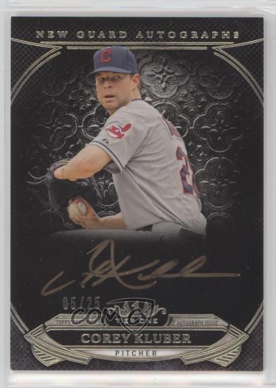 2015 Topps Tier One New Guard Auto Rose Gold Ink /25 Corey Kluber #NGA ...
