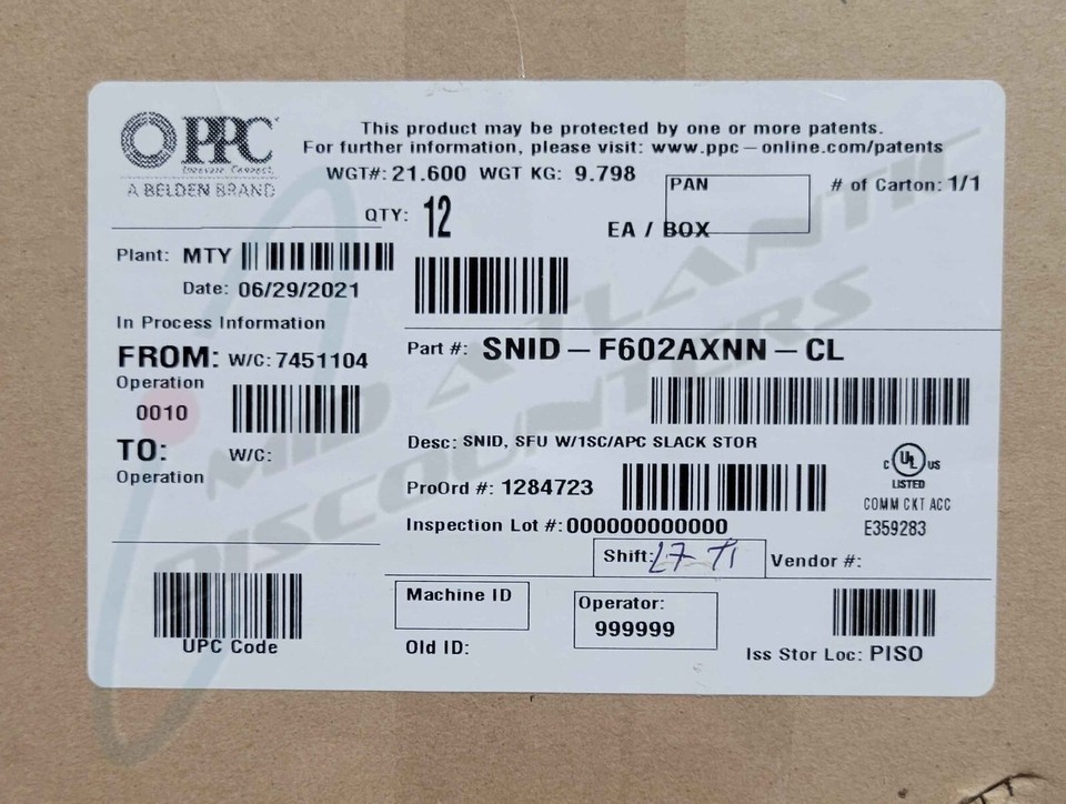 12 PPC Fiber Optic Terminal NID w/ 1 SC/APC FutureLink 9"x10" Outdoor ...