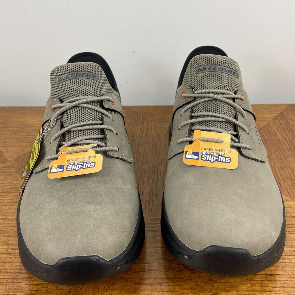 Skechers Slade Macklin Mens Shoes 8.5 Gray Black Hands Free Slip-ins ...