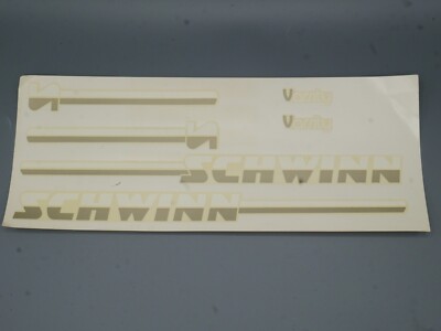 Schwinn Varsity NOS Complete Gray & White Bicycle Decal Set | eBay