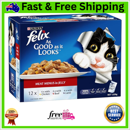 Felix As Good As It Looks Meat Menus Wet Cat Food 60 X 85g Bulk Value ...