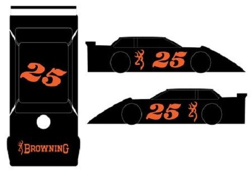 1RC LATE MODEL SPONSOR & NUMBER SET - 1/18 VINYL STICKERS - CHOICE OF ...