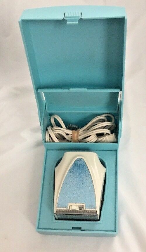 Vintage Mid Century Remington Princess Blue Electric Shaver Razor Nice ...