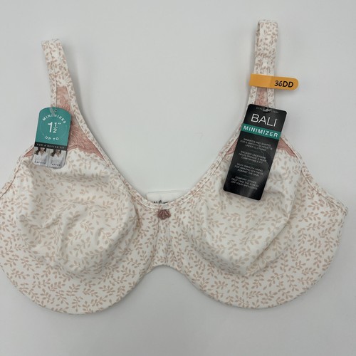 Bali Passion for Comfort Underwire Minimizer Bra Pink Leaf 36DD msrp ...