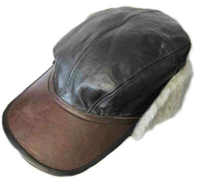 B-2 Flying Cap USAAF Winter WWII US Army Air Forces Leather Sheepskin ...