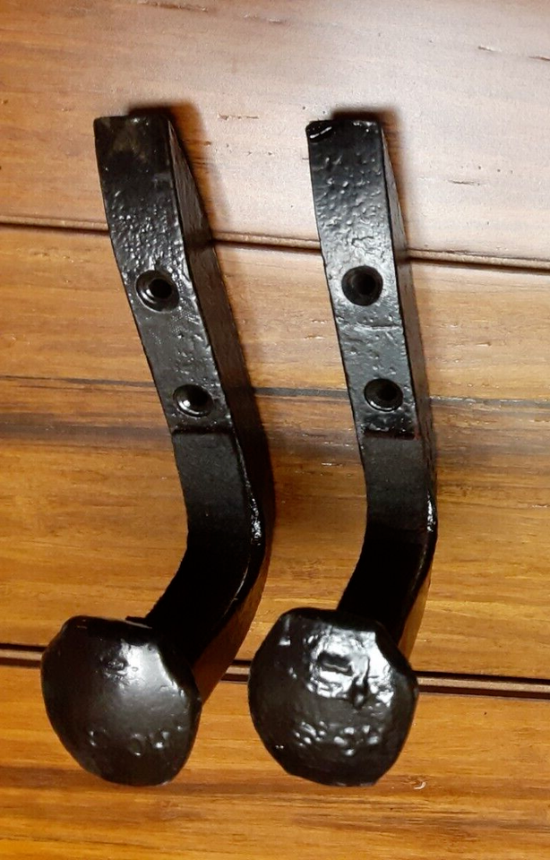 (ONE PAIR) Railroad Spike Decor Gun Rack Hangers Hooks Wall Mount ...