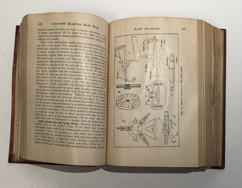 Automobile Repairing Made Easy Victor Page 1916 Edition Hardcover Book ...
