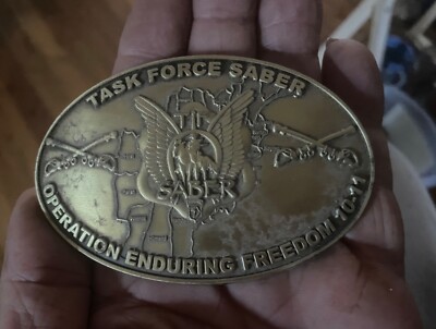 operation enduring freedom task force saber belt buckel | eBay