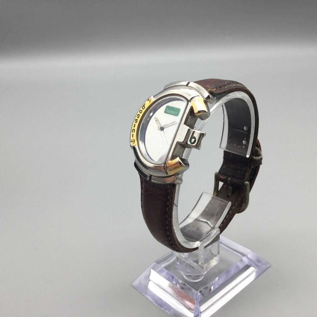 Vintage Bossini Z Gear Watch Women 33mm Silver Gold Tone B Vintage Bossini Z Gear Watch Women 33mm Silver Gold Tone B