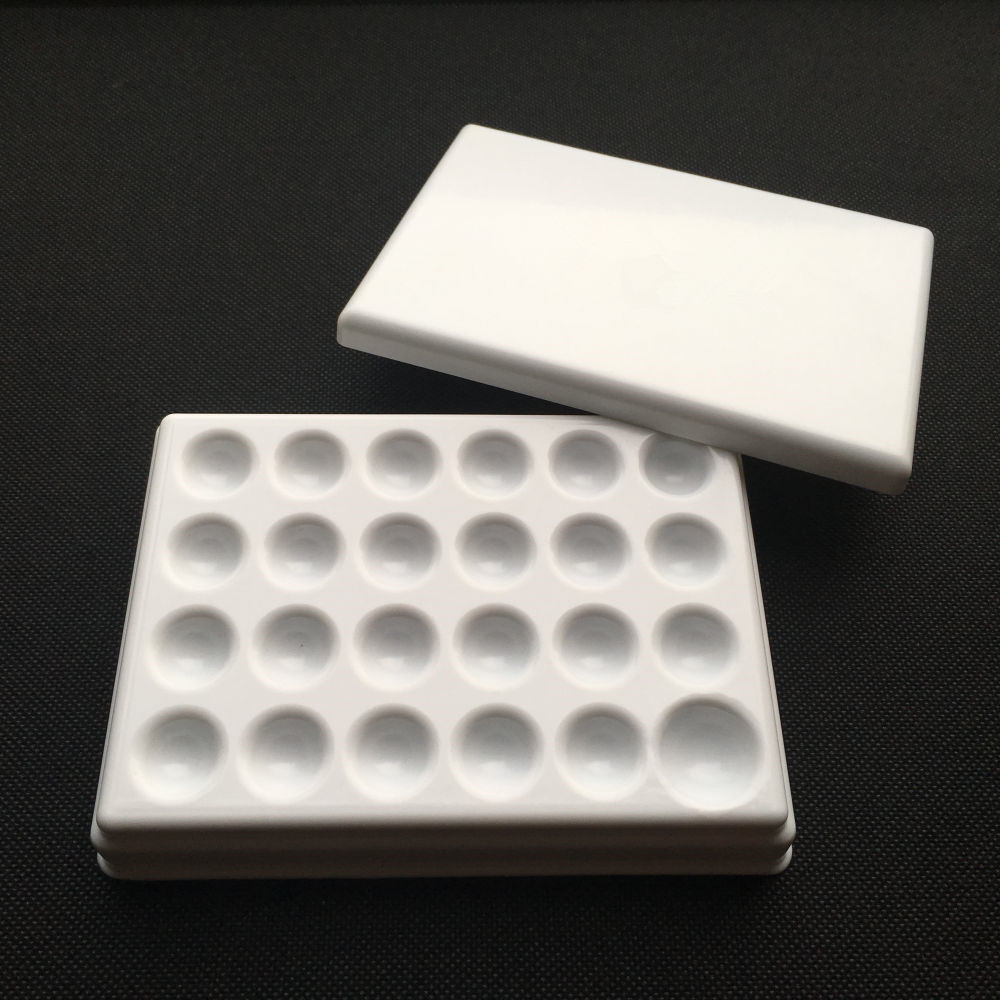 1PC Dental Lab Porcelain Mixing Watering Plate Wet Tray 24 pits plastic ...