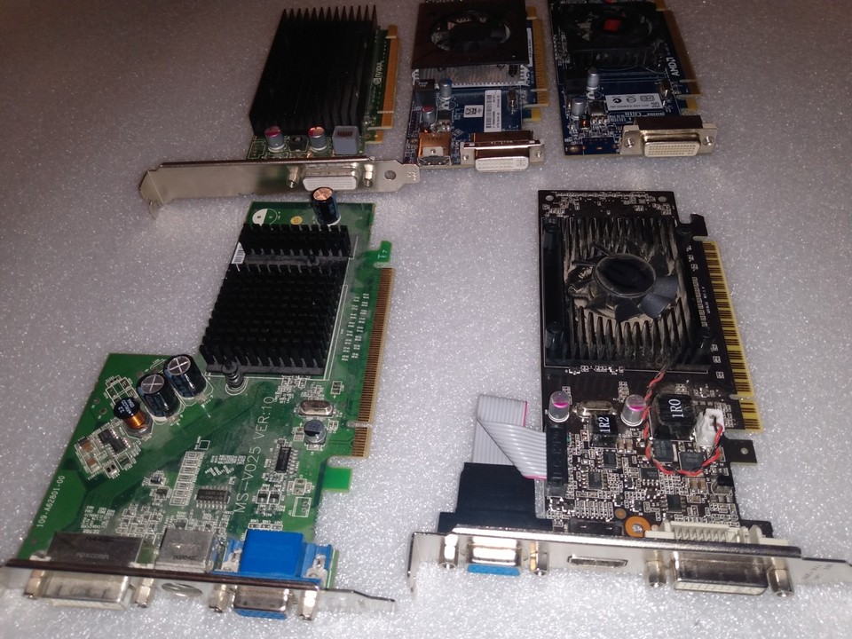 lot of 5 Desktop PC Video Graphics Cards UNTESTED | eBay