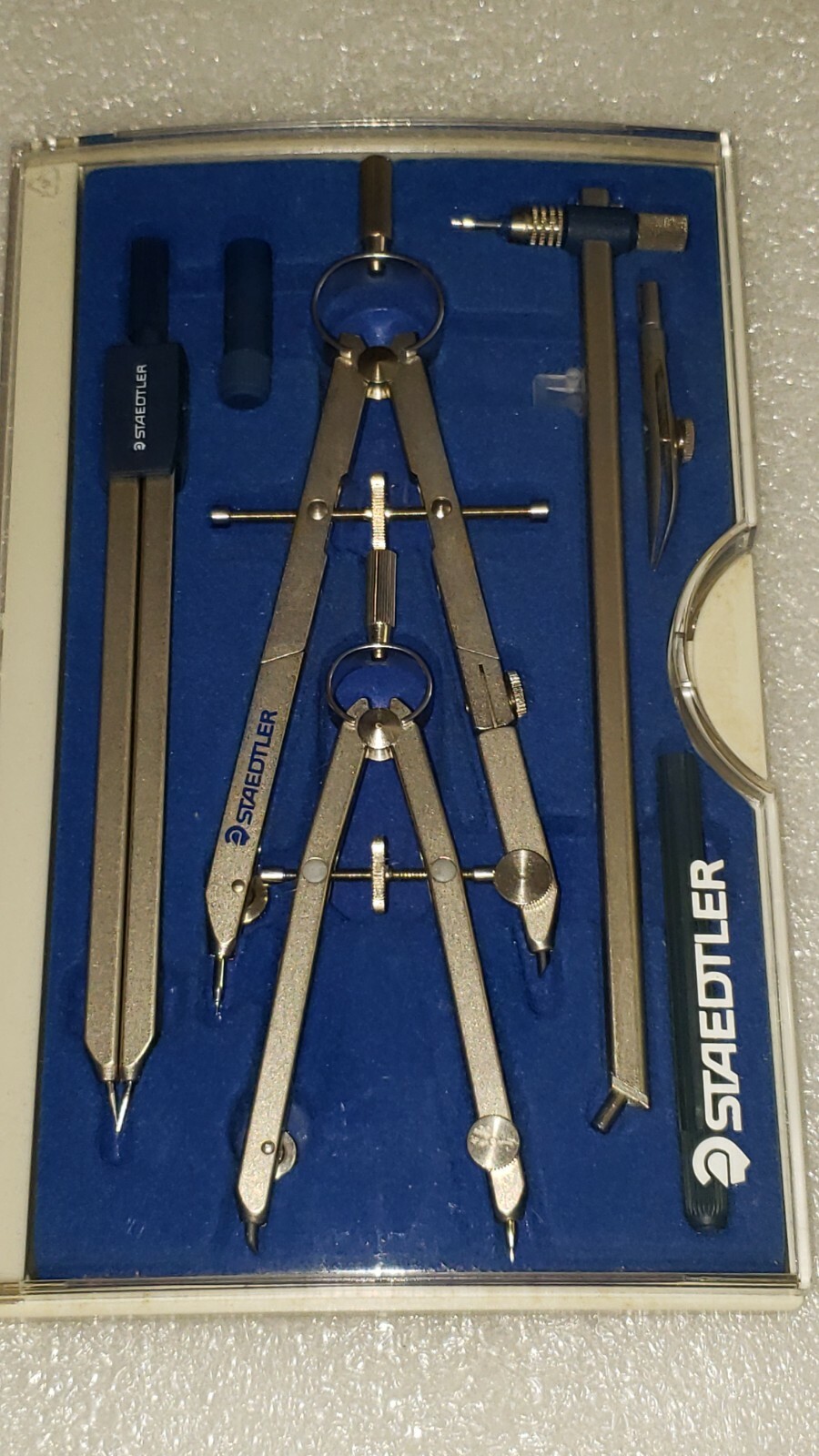 COMPLETE 7 Piece Vintage Staedtler MARS SUPERBOW Compass Set - Model ...