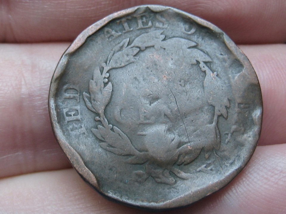 1817? Matron Head Large Cent Penny- 13 Stars, Spooned | eBay