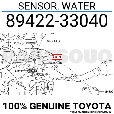 8942233040 Genuine Toyota SENSOR, WATER 89422-33040 | eBay