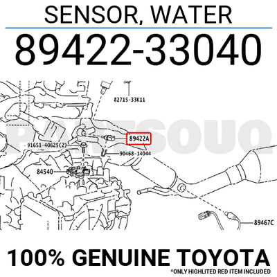 8942233040 Genuine Toyota SENSOR, WATER 89422-33040 | eBay