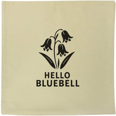 40cm x 40cm 'Hello Bluebell Flowers' Canvas Cushion Cover (CV00045355 ...