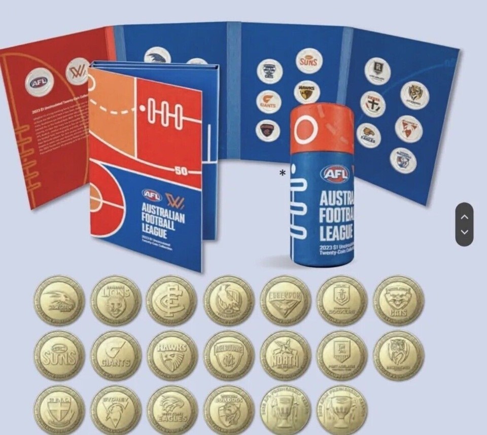 2023 AFL 20 Australian Premium Football League Collectable Coin Tube+ ...