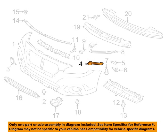 Subaru OEM 2015 Legacy Front Bumper-corner Support Left 57707AL03A for ...