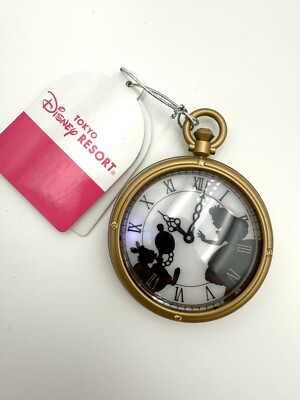 Alice & White Rabbit Pocket Watch Pendant Tokyo Disney Resort Only ...
