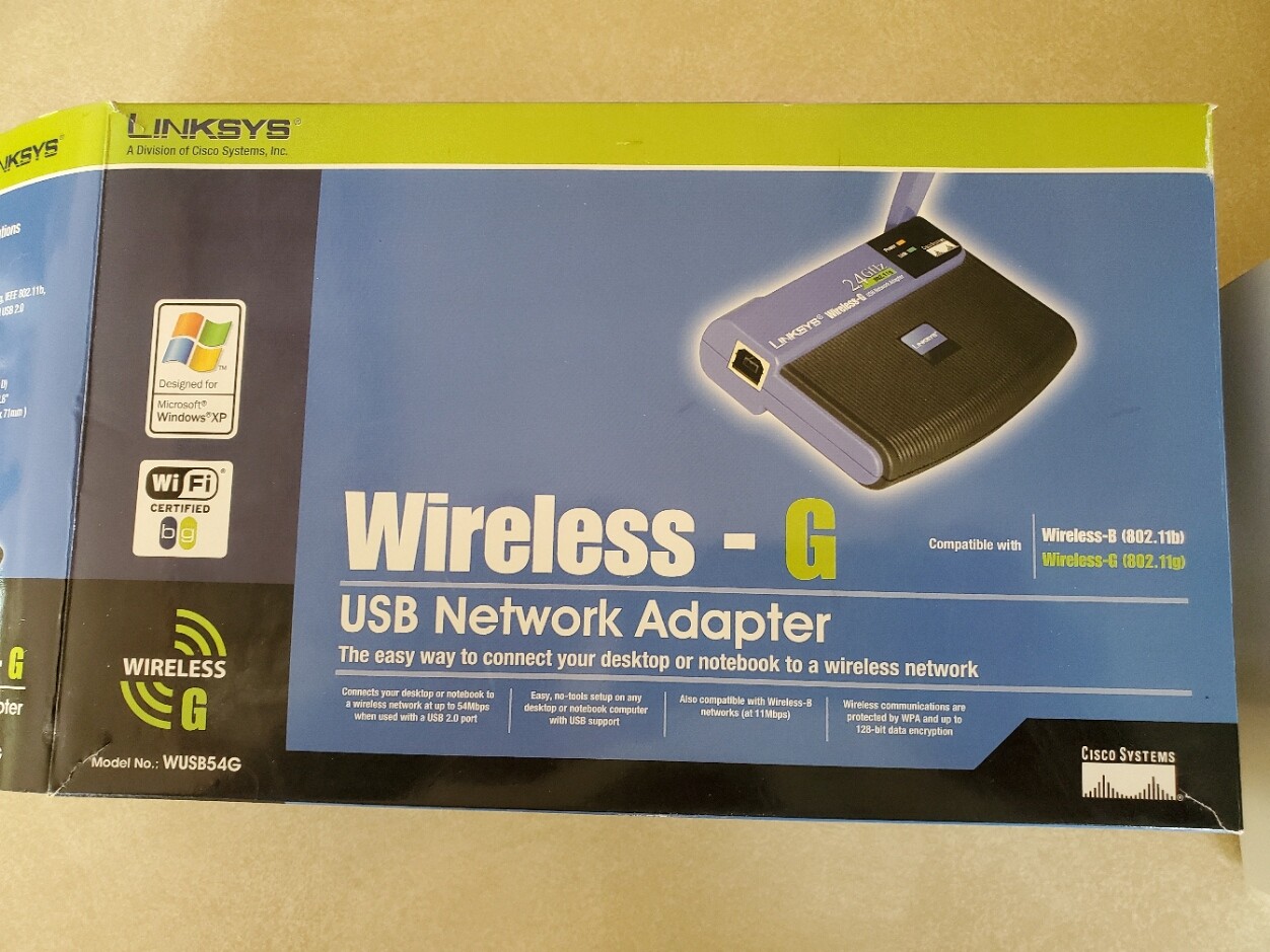 2 Linksys Wusb54g 2.4ghz 802.11g Wireless-g USB Network Adapters for ...
