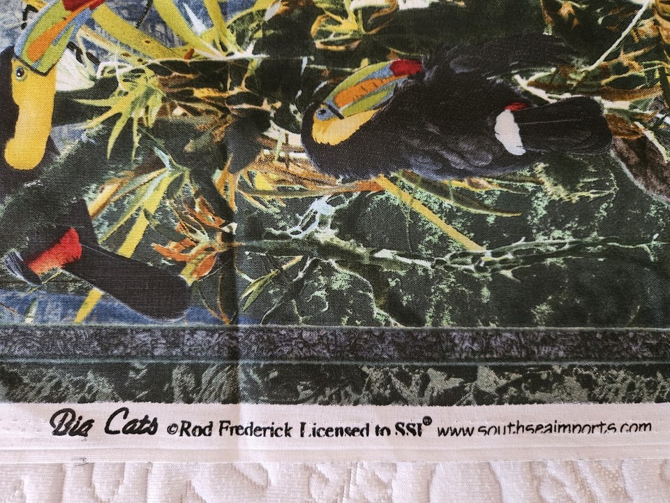 Big Cats Jaguar fabric panel by Rod Frederick | eBay