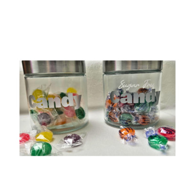 Glass Modern Candy Jar for Assorted Candies Reuseable - NEW | eBay
