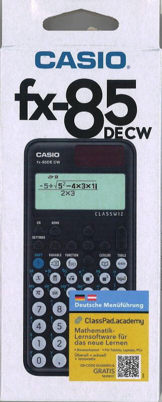 Casio FX-85 DE X Nachfolger FX-85DE CW Schulrechner - Schwarz | eBay