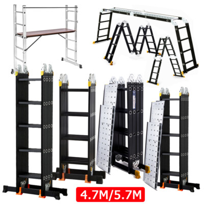 4.7/5.7M 14 IN 1 Multi-Purpose Folding Aluminium Combination Ladder ...