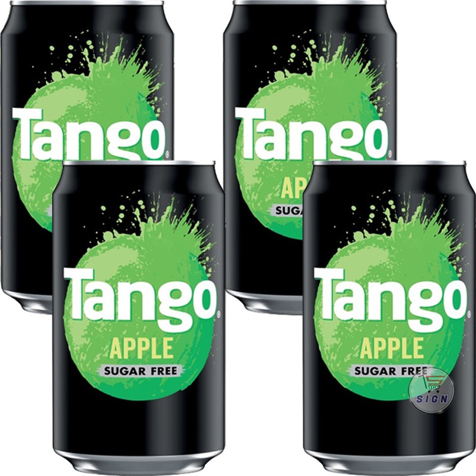 Tango Sugar Free original soft drink 330ml Cans Pack of 4 - 24 Multiple ...