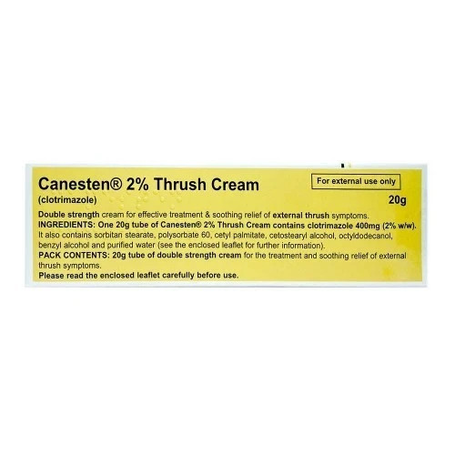 Canesten Thrush Cream 2% 20g Clotrimazole External Thrush Relief | eBay UK