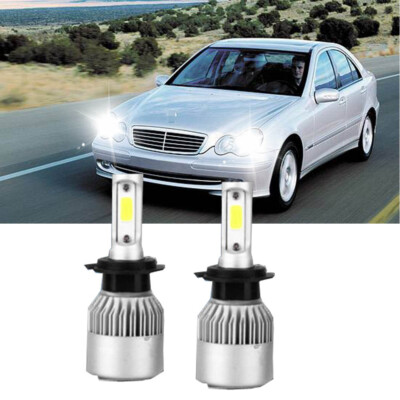 2x Bulbs H7 LED Headlight Low Beam 110W 6000K FOR Mercedes C-Class W203 ...