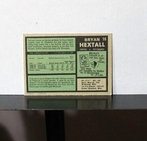 1971-72 O-PEE-CHEE NHL HOCKEY CARD #16 BRYAN HEXTALL | eBay