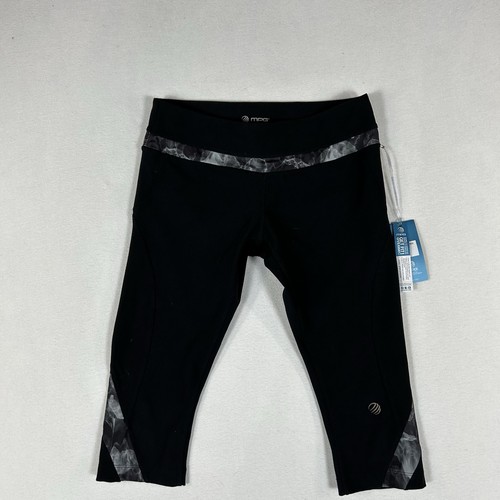 MPG NWT Black Crop Capri Women’s M Leggings Mid Rise Zipper Pocket 17 ...