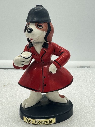 Vintage Chess Bar Hounds Basset Hound Dog Figurine Japan | eBay