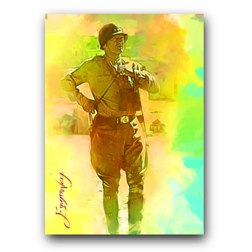 George S. Patton #6 Art Card Limited 17/50 Edward Vela Signed (History ...