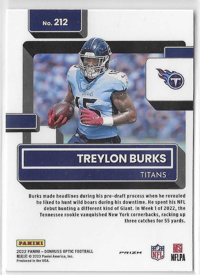 2022 Donruss Optic Treylon Burks Pink Prizm Rated Rookie SP RC #212 | eBay