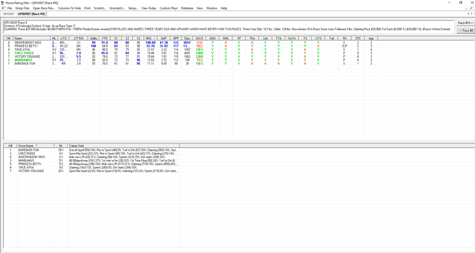 Horse Rating Elite Thoroughbred Horse Racing Software System | eBay