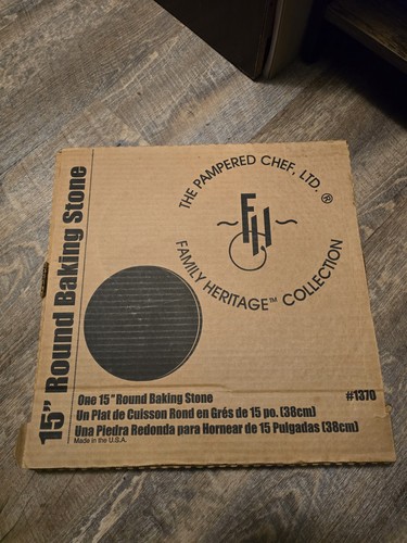 The Pampered Chef 15” Round Baking Stone NEW Still in box | eBay UK