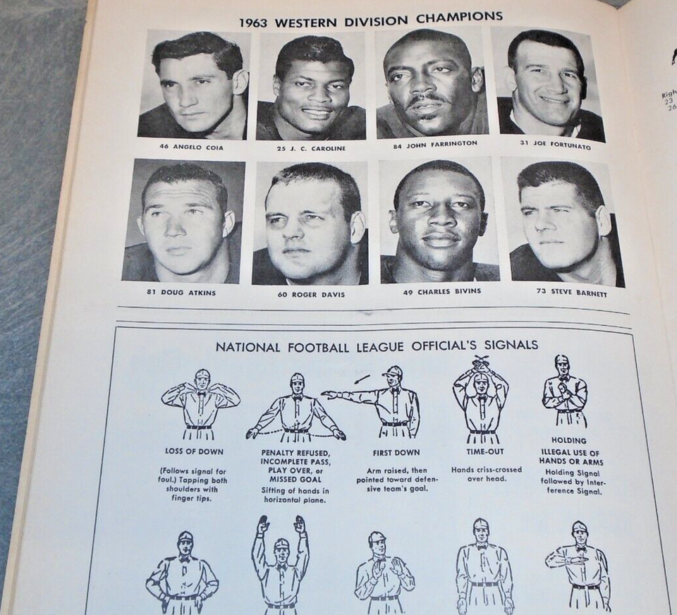 1963 NFL WORLD CHAMPIONSHIP PROGRAM CHICAGO BEARS vs NEW YORK GIANTS ...