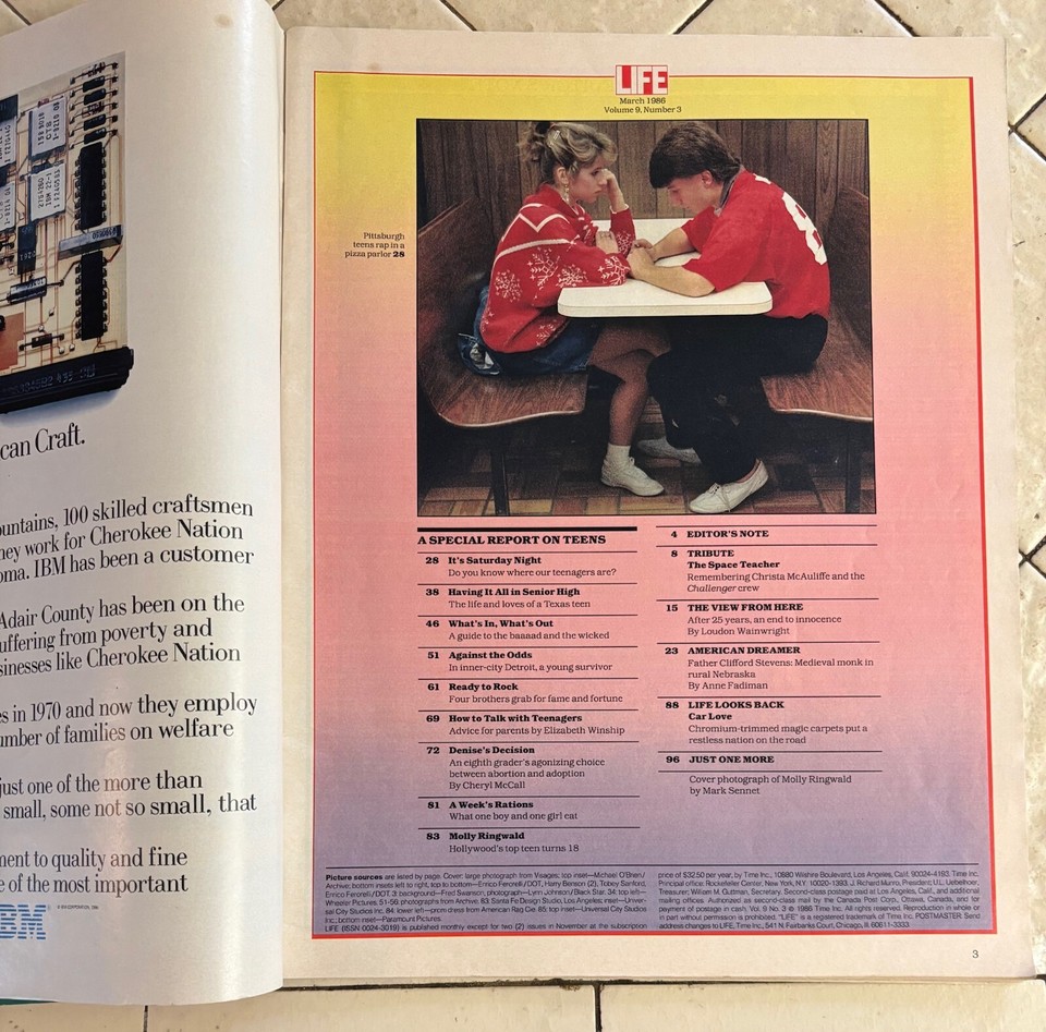 Life Magazine March 1986 - Molly Ringwald Teenage America | eBay