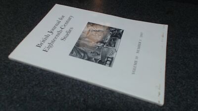 British Journal for Eighteenth-Century Studies: Vol. 30. No. 3, 2 | eBay