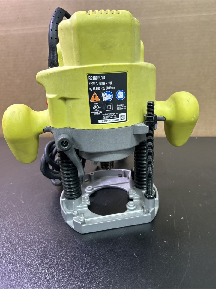 Ryobi RE180PL1G 2-HP 10-Amp Plunge Router (Green) 54 672587041433| eBay